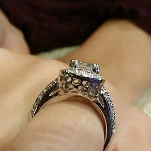 Jewelry | Silver Ring With Lots Of Bling | Poshmark